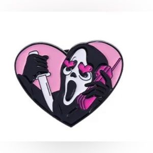Hot Topic | Jewelry | New Scream Movie Ghost Face Enamel Pin | Poshmark